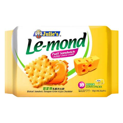 Julies Le-Mond Cheddar Cheese Puff Sandwich Biscuit 180g price in ...