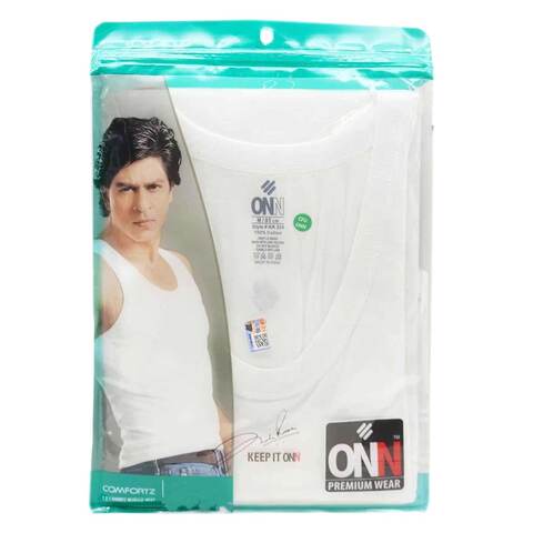 Buy ONN Men's Vest Premium Large White Online - Carrefour Kenya