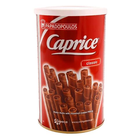 Papadopoulos Caprice Classic Hazelnut Chocolate Wafer Rolls 250g price ...