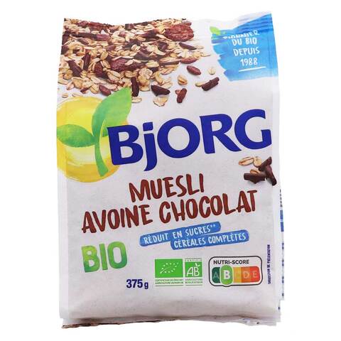 Bjorg Organic Oat Chocolate Muesli 375g price in UAE | Carrefour UAE ...