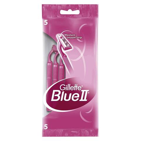 Gillette Blue II Plus Disposable Razor for Women - 5 Pieces price in ...