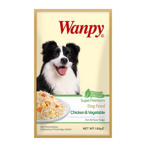 Buy Wanpy Super Premium Chicken And Vegetables Dog Food 100g Online ...