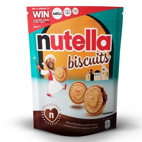 Nutella Biscuits Crunchy Chocolate Hazelnut Spread Filled Biscuit, Pack ...