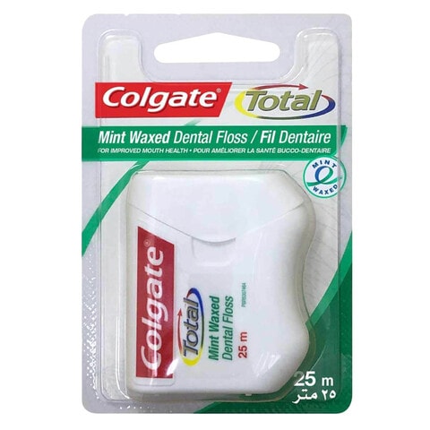 Colgate Total Mint Waxed Dental Floss White 25mx72 price in UAE ...