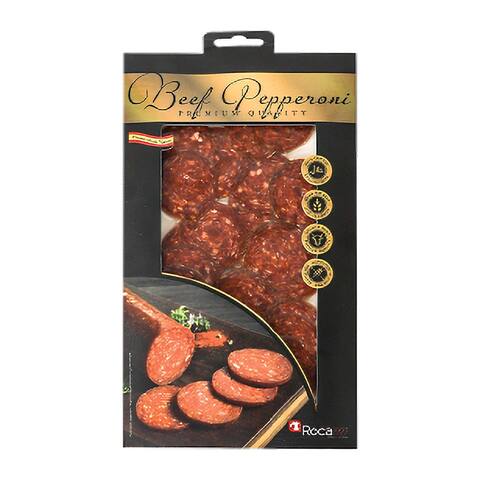 Roca Halal Beef Pepperoni 100g price in Saudi Arabia | Carrefour Saudi ...