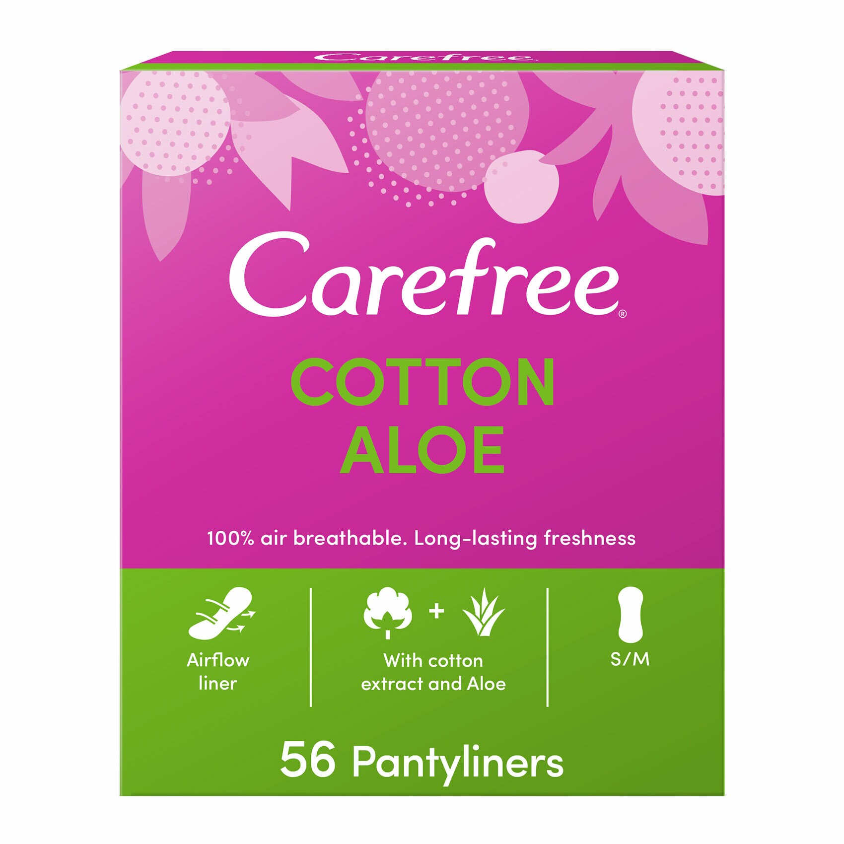 Buy Carefree Cotton Aloe Vera 56 Panty Liners Online Shop Beauty 