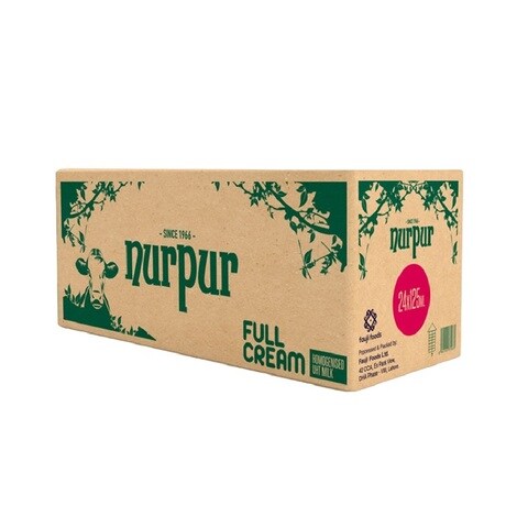 Buy Nurpur Full Cream Milk 125 ml (Pack of 24) Online | Carrefour Pakistan