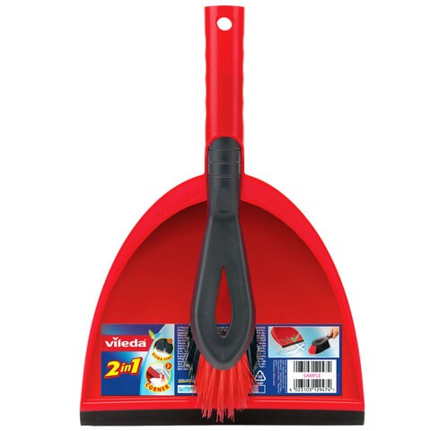 Vileda 2-In-1 Dustpan Set Red price in UAE | Carrefour UAE ...