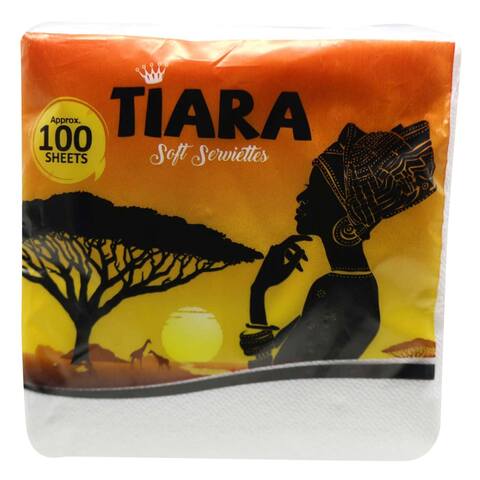 Buy Tiara Soft Paper Serviettes 100 Count Online - Carrefour Kenya