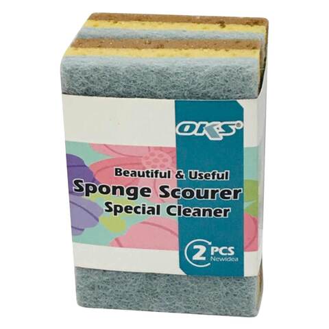 Buy Oks Sponge Scourer Pad 10g x 2 Pieces Online - Carrefour Kenya