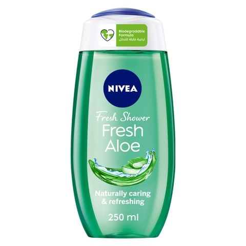 NIVEA Shower Gel Body Wash Fresh Aloe Natural Aloe Vera Fresh Scent ...