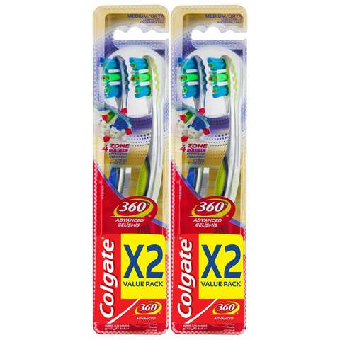 Colgate 360 Advanced Medium Toothbrush Value Pack - 2x (2pk) price in ...