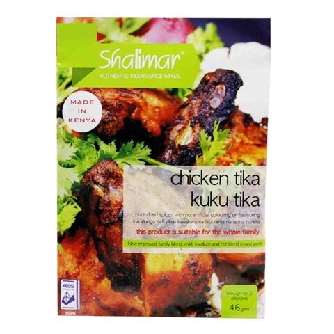 Buy Shalimar's Chicken Tikka Mix 46g Online - Carrefour Kenya