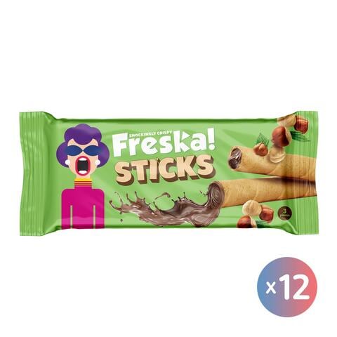 Freska Hazelnut Wafer Sticks - 25 gm x 12 Pieces price in Egypt ...