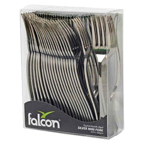 Falcon Mini Fork Set Silver 50 PCS price in UAE | Carrefour UAE ...