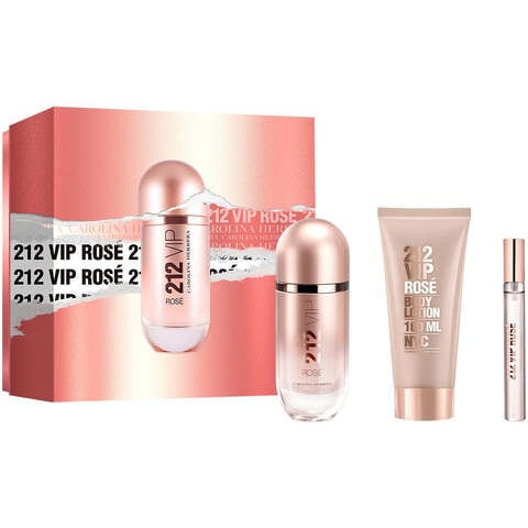 Carolina Herrera 212 Vip Rose for Women Set Edp 80ml + Edp 10ml + Body ...