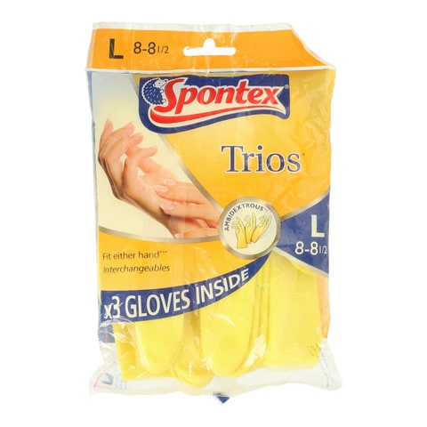 Spontex Tri Fit Either Hand Interchangeable 3 Gloves