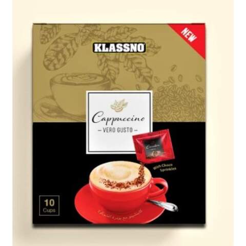 Klassno Cappuccino Gusto 25g Pack of 10 price in UAE | Carrefour UAE ...