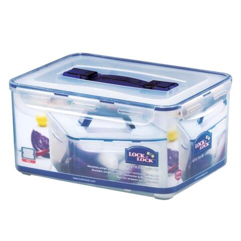 Lock & Lock Classics Tall Rectangular Container With Handle And Tray 0.8L