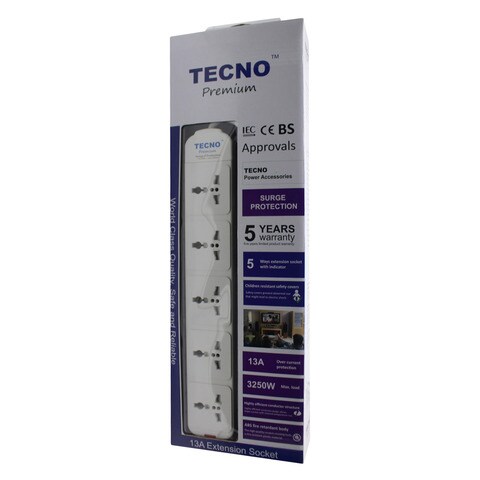 Buy TECNO 5W EXTN ECO SURGE PROT Online - Carrefour Kenya