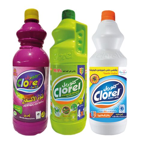 Clorel Bleach - 1.05 Liter + Cleaning Bleach 4 i n 1 - 1 Liter + Liquid ...