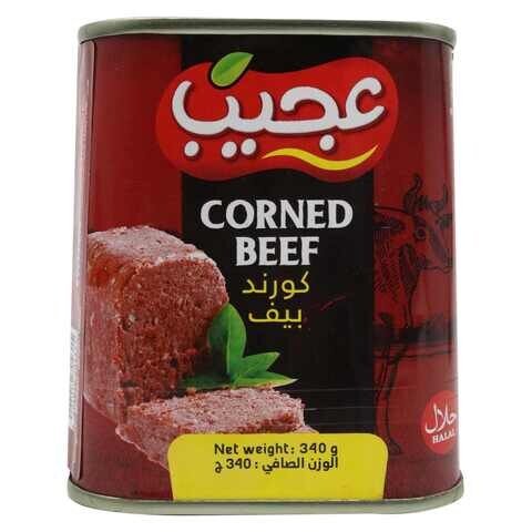 Ajeeb Corned Beef 340g price in UAE | Carrefour UAE | supermarket kanbkam