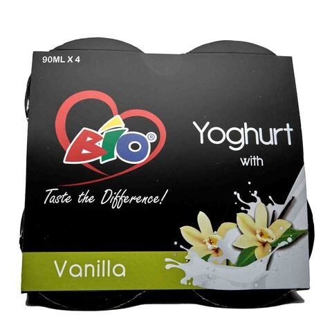 Buy Bio Vanilla Yogurt 90ml x Pack of 4 Online - Carrefour Kenya