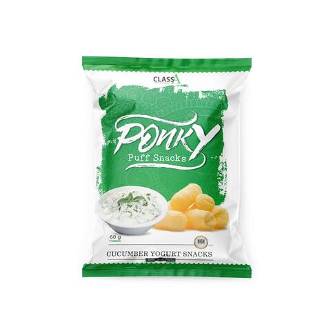 Buy Ponky Puffs Cucumber Yogurt Snacks - 60 gram Online - Shop Food ...