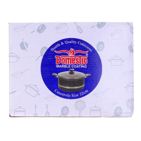 Domestic Marble Coating Casserole 22cm