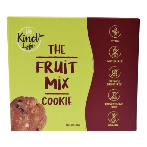 Kind Lyfe The Fruit Mix Cookie 35g price in UAE | Carrefour UAE ...