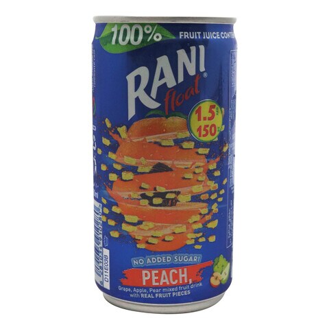 Rani Float Peach Can No Added Sugar 100% Fruit Juice 180ml price in UAE ...