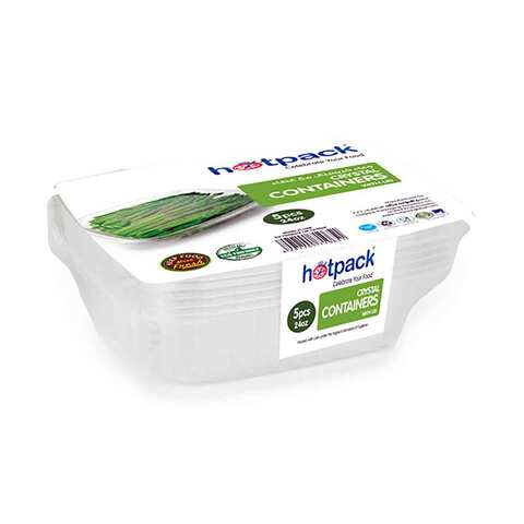 Hot Pack clear containers with lids 700ml 5pieces price in Saudi Arabia ...