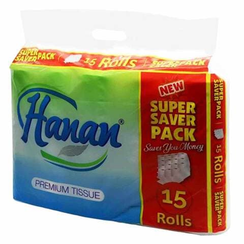 Hanan Toilet Rolls Super Saver Pack 15 pcs