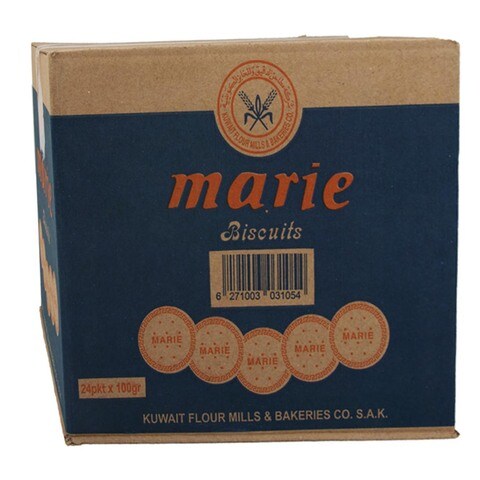 Kuwait Flour Mills And Bakeries Marie Biscuits 100g x Pack of 24