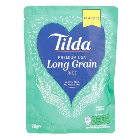 Tilda Premium Long Grain Rice 250g price in UAE | Carrefour UAE ...