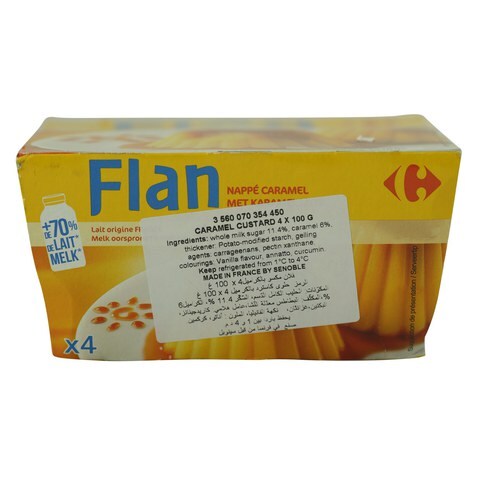 Carrefour Caramel Custard Dessert 100g Pack of 4 price in UAE ...