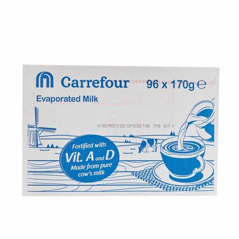 Carrefour Evaporated Milk Full Fat 170gx96 price in UAE | Carrefour UAE ...