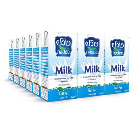 Nadec Full Fat Milk Long Life 125ml 18 price in Saudi Arabia ...