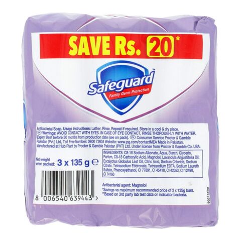 Buy Safeguard Family Germ Protection Soap Lavender Oil 125 gr (Pack of ...