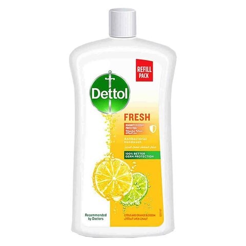 Dettol Fresh Antibacterial Liquid Hand Wash Yellow 1L price in UAE ...