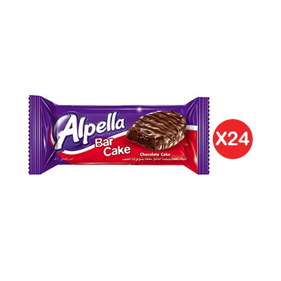 Buy Alpella Cocoa Sauce Milk Chocolate Coated Cake Bar 40g x Pack of 24 ...