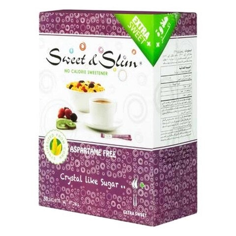 Sweet & Slim Extra Sweet Diet Sugar - 50 Sachets Online | Carrefour Egypt