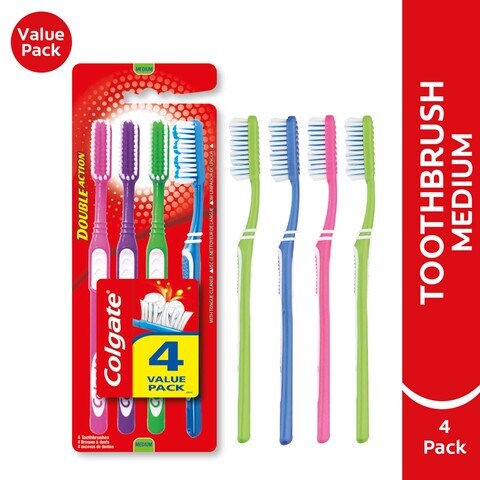 Buy Colgate Double Action Toothbrush 4 Pieces Online - Carrefour Kenya