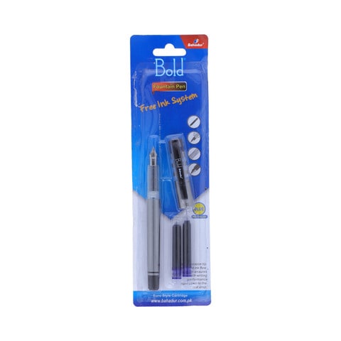Bahadur Bold Free Ink System Fountain Pen Blue