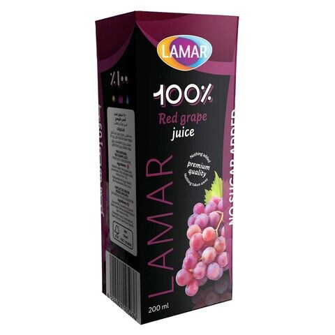 Buy Lamar Red Grape Juice 100% - 200ml Online - Shop Beverages on ...