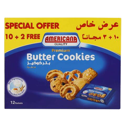 Americana Butter Cookies 44g x Pack of 10 + 2 Free price in Kuwait ...