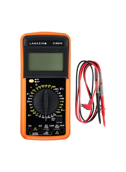 Lawazim Digital Multimeter Auto-Ranging Tester Ac/Dc Current 0-1000 ...