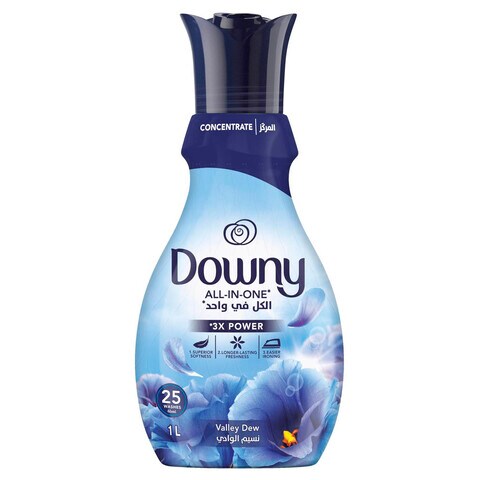 Downy Fabric Softener Concentrate All-in-One 3x Power Valley Dew Scent ...