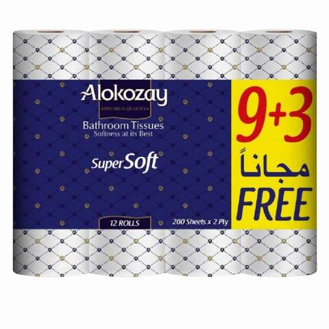 Alokozay Super Soft Bathroom Tissues 200 Sheets (9+3 ) price in UAE ...
