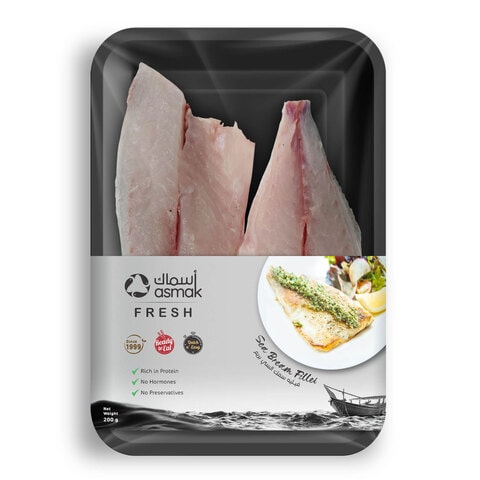 Asmak Seabream Fillet 200g price in UAE | Carrefour UAE | supermarket ...